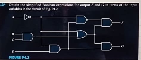 Solved Obtain The Simplified Boolean Expressions For Output Chegg