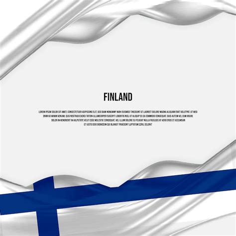 Premium Vector Finland Flag Design Waving Finnish Flag Made Of Satin