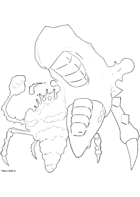Kingler Gmax Pok Mon Coloring Page