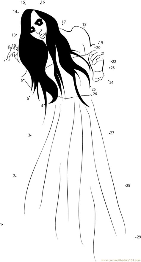 Dance Macabre Ghost Dot To Dot Printable Worksheet Connect The Dots