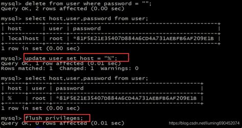 将mysql改成所有ip都能访问mysql 同时可以 Localhost 和 Ip 访问 Csdn博客