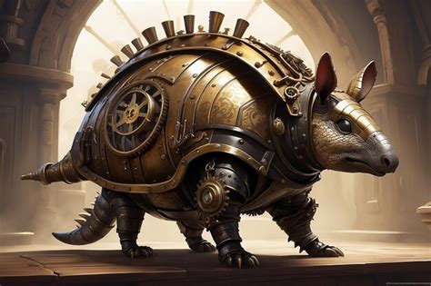 Steampunk Sentry Premium Ai Generated Image