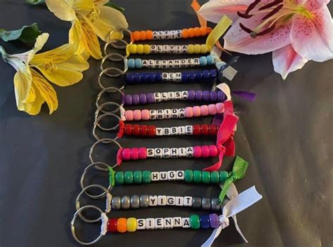 Personalised Name Keyrings Etsy
