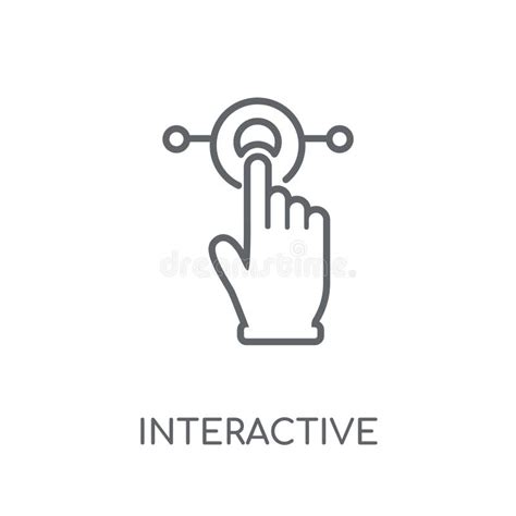 Interactive Linear Icon Modern Outline Interactive Logo Concept Stock