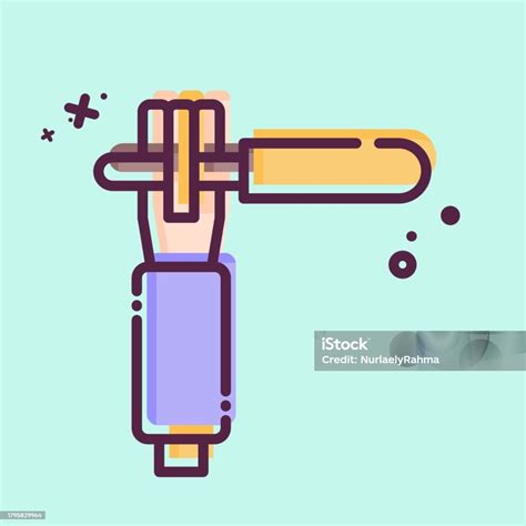 아이콘 전극 홀더 용접기 장비 기호와 관련이 있습니다 Mbe 스타일 심플한 디자인 편집 가능 간단한 일러스트레이션 공장 산업 건물에 대한 스톡 벡터 아트 및 기타 이미지
