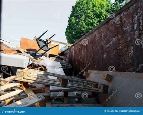 Garbage Iron Lattice Bins For Sorting Garbage In A City Park Next To