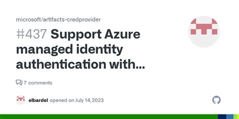 Support Azure Managed Identity Authentication With Azuredevops Feeds · Issue 437 · Microsoft