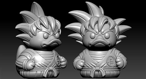🦆 Pato De Goma Songoku Dragon Ball Modelo Impresión 3d・archivo 3d