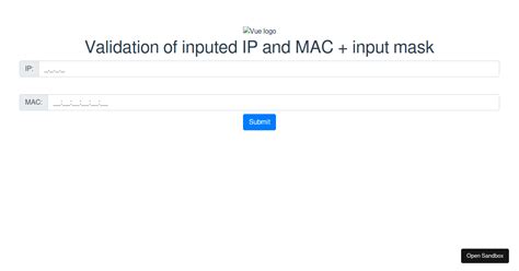 ip and mac validation input mask codesandbox