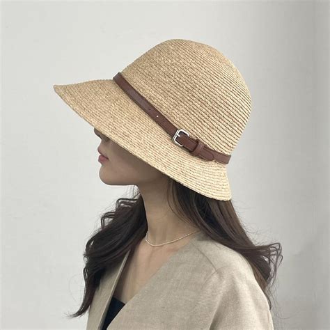 비러브드제이 체리 밀짚 지사 라탄 비치 휴양지 여름 여성 플로피 버킷햇 라피아햇