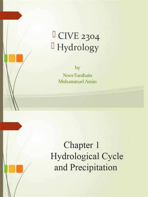Cive2304 C1 1 Hydrological Cycle Pdf Hydrology Drainage Basin