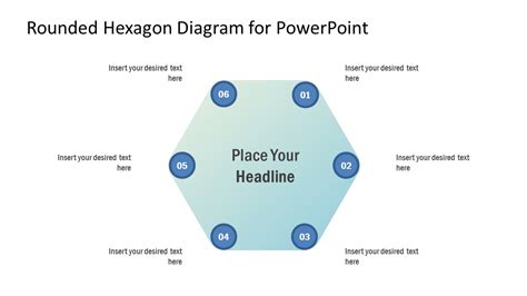 6 Step Hexagon Powerpoint Diagram