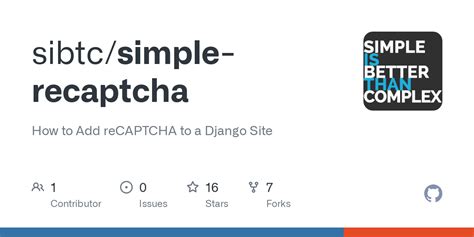 Github Sibtcsimple Recaptcha How To Add Recaptcha To A Django Site
