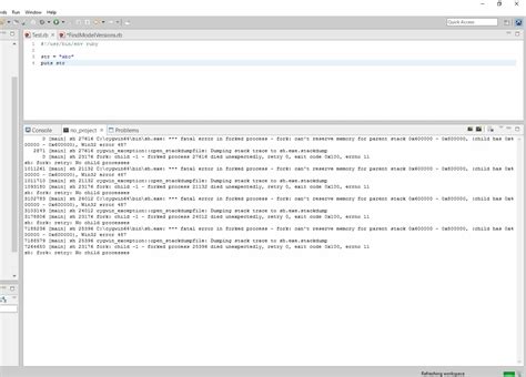 Error Fork Can T Reserve Memory For Parent When Running A Ruby