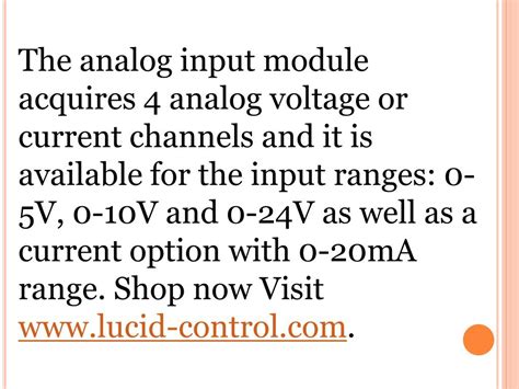 Ppt Analog Input Module Lucid Powerpoint Presentation