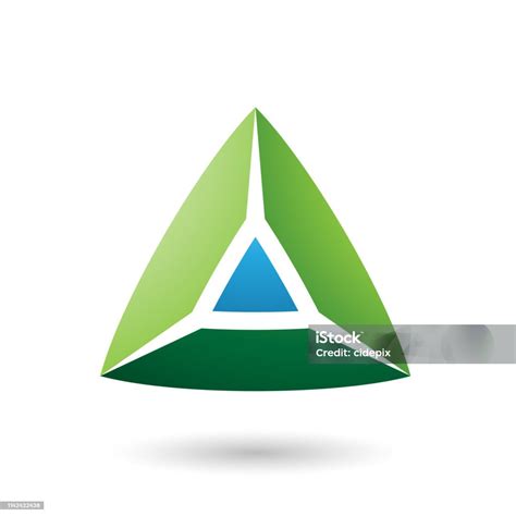 녹색과 파랑 3d 피라미드 모양 벡터 일러스트 0명에 대한 스톡 벡터 아트 및 기타 이미지 0명 디자인 로고 Istock