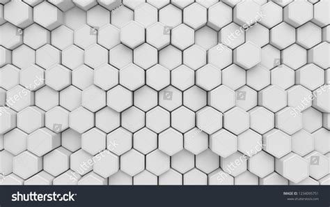 white hexagon structure background 3d illustration stock illustration
