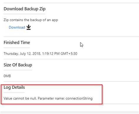 Scheduling Backup For Azure App Service Function Apps When Hosted On