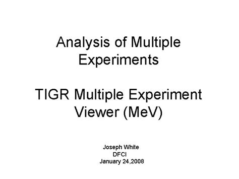 Analysis Of Multiple Experiments Tigr Multiple Experiment Viewer