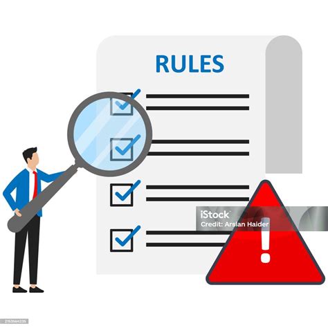 규칙 확인 및 규칙 작성 완료 규칙 및 규정 문서 규칙 큰 클립 보드 및 종이 규칙 순서 제한 및 규정 법률 회사 법률 규칙 개념 0명에 대한 스톡 벡터 아트 및 기타