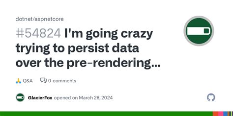 Im Going Crazy Trying To Persist Data Over The Pre Rendering Phase