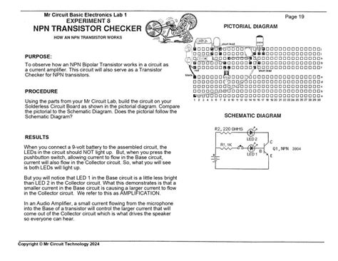 MC1 08 Mr Circuit Lab 1 Experiment 8 How An NPN Transistor Works MrCircuitTech