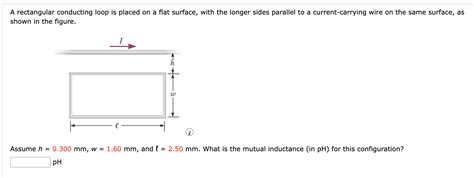 Solved A Rectangular Conducting Loop Is Placed On A Flat