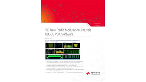 5g New Radio Vector Signal Analysis Software Keysight