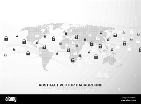 Global Network Connection Background Cyber Security Concept Global Business Internet