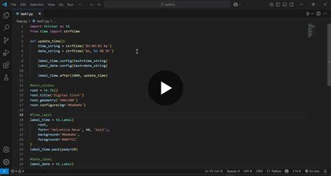 Internship Python Tkinter Digitalclock Pythonprojects Gui Vilas Kadam