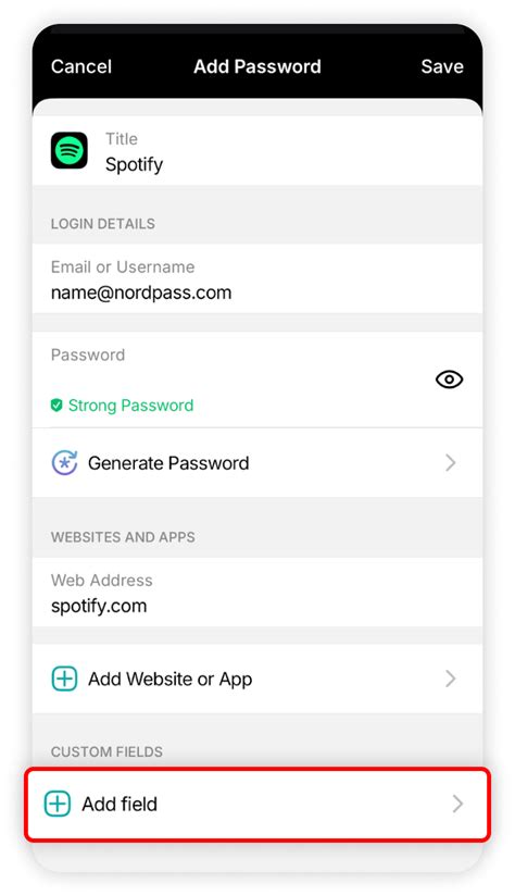 Add Custom Fields To Your Items Nordpass