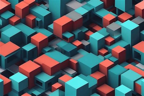 Premium Photo Abstract 3d Geometric Architecture Background