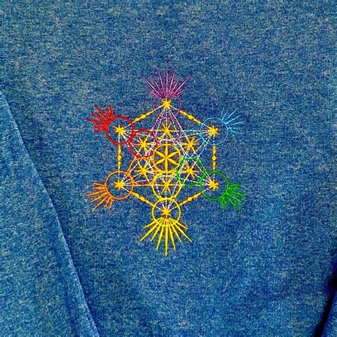 Sweaters Metatrons Cube Fibonacci Patterned Front And Back