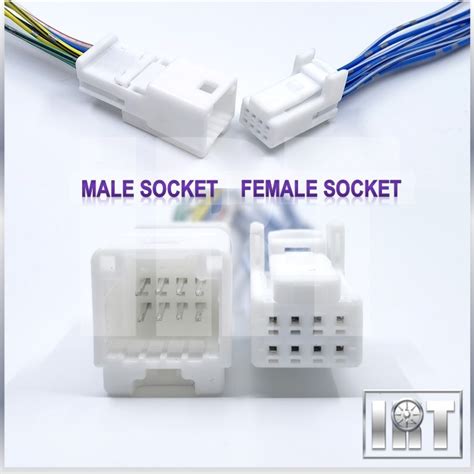 8 Pin Socket Connector Dashboard Bezza Perodua Panel Side Mirror Player Car Radio Soket Wiring
