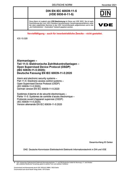 Din En Iec 60839 11 5 Vde 0830 8 11 5 2021 11 Standards Vde