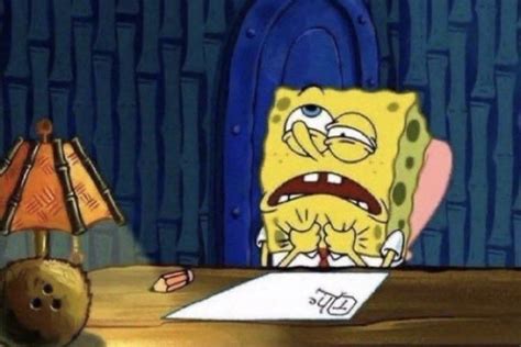 Spongebob Doing Homework
