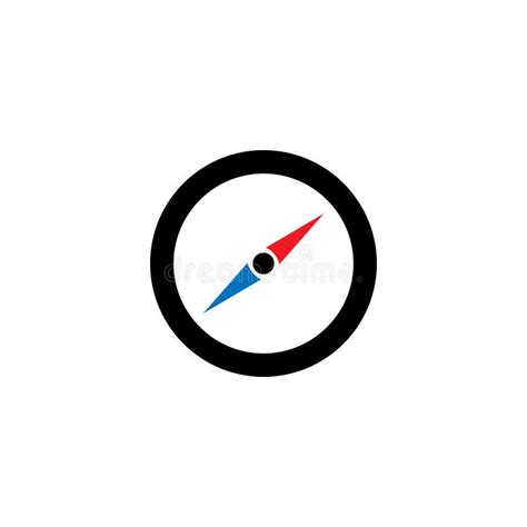 Compass Icon Vector Color Symbol Isolated On White Background Stock