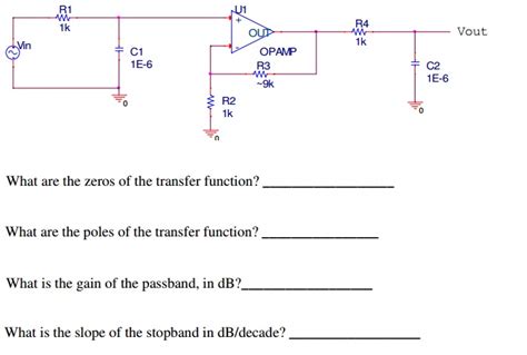 Solved Find The Poleszeroes Of The Transfer Function For