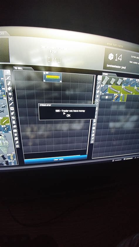 Trader Not Have Money Ever Rescapefromtarkov