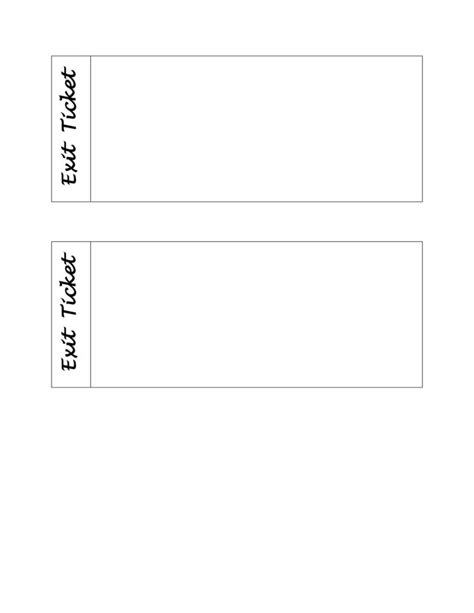 Printable Exit Ticket Templates Word PDF ᐅ TemplateLab