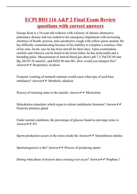 ECPI BIO A P Final Exam Review Questions With Correct Answers ECPI BIO A P Stuvia US