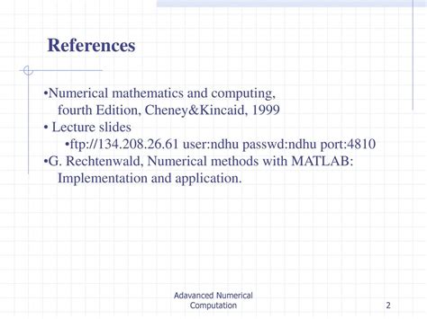 Adavanced Numerical Computation Ppt Download