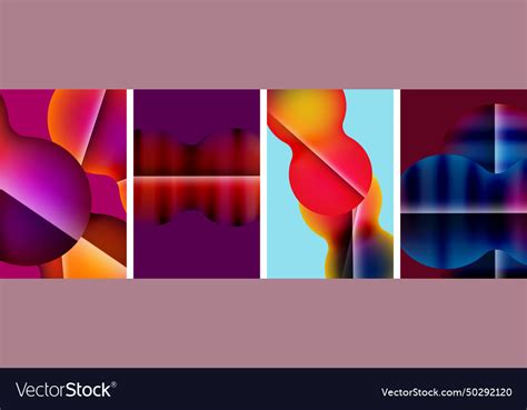 Liquid Abstract Shapes With Gradient Colors Vector Image