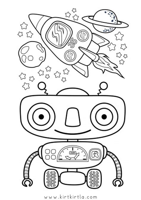 ROBOT BOYAMA SAYFALARI KIRTKIRTLA Drawing Practice Robot Drawings