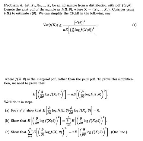 Solved Problem 4 Let X1 X2 Xn Be An Iid Sample From A Chegg Com