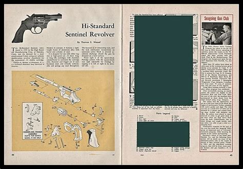 1960 Hi Standard Sentinel Revolver Exploded View Parts List Assembly Article £10 12 Picclick Uk