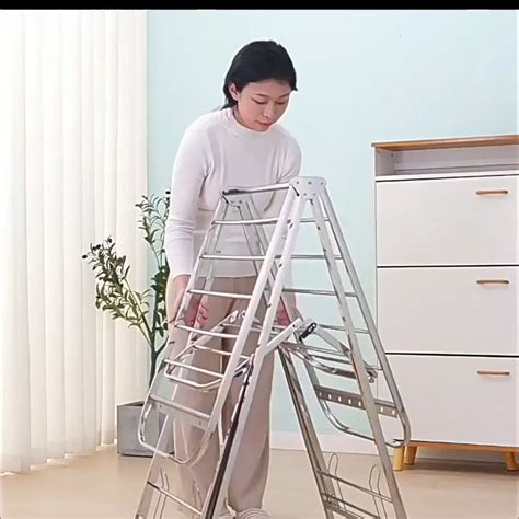 Naju ราวตากผ้าสแตนเลส ราวตากผ้า ราวตากผ้าพับเก็บได้ Stainless Steel Clothes Rack พับได้ สำหรับ