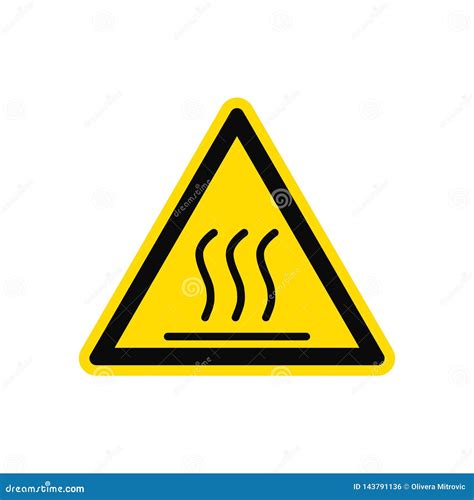 Caution Hot Surface Symbol Sign Vector Illustration Isolate On White
