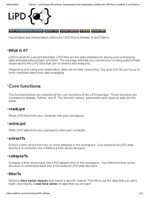 Github Nickmckay Lipd Utilities Input Output And Manipulation