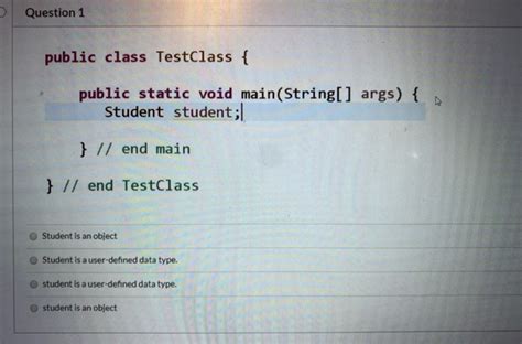 Solved Question 1 Public Class Testclass Public Static